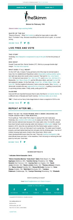 How Theskimm Differentiates Her Newsletter With Content Flexmail