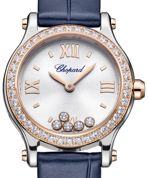 Chopard Happy Sport Stainless Steel And Etnical Rose Gold And Diamonds Lady
