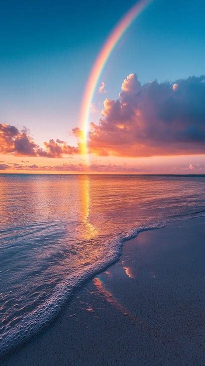 Free Sunset Rainbow Beach Image Sunset Beach Rainbow Download At