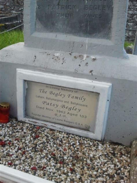 Patrick James Patsy” Begley 1859 1962 Find A Grave Memorial