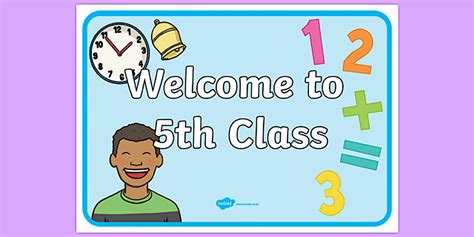 Welcome To 5th Class Display Poster Ireland