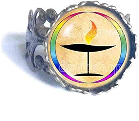Fashion Jewelry Rainbow Flaming Uu Flame Unitarian Universalist Chalice