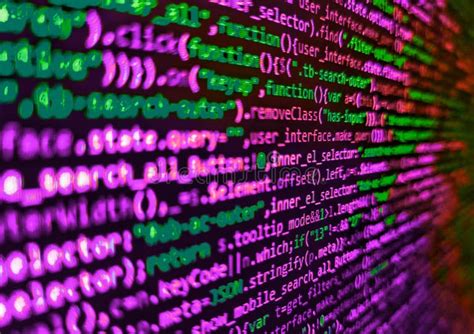 Laptop Screen Show Abstract Computer Programming Code Script Computer