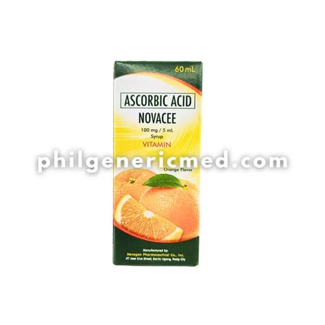 Ascorbic Acid Novacee 100mg5ml Syrup 60ml Philippine Generic Medicines