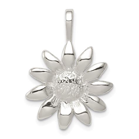 Sterling Silver Sunflower Pendant Qc3158 Au