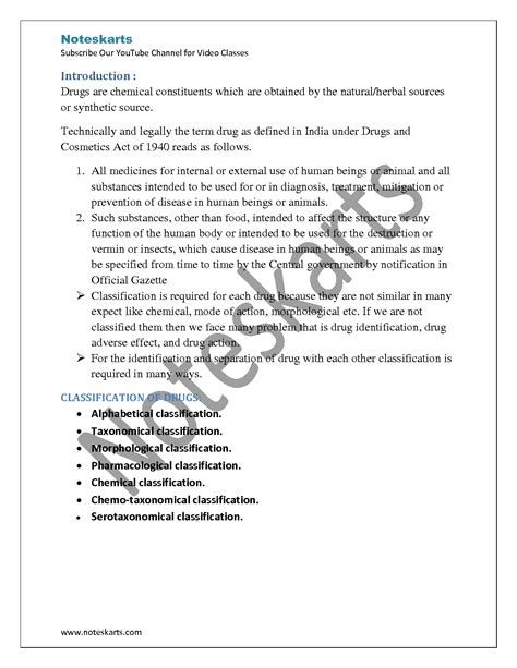 Solution Chapter 2 Classification Of Drugs Alphabetical Taxonomical