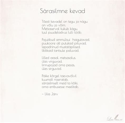 Aasal 66 Kopeeritumat Luuletust Luuletus Ee