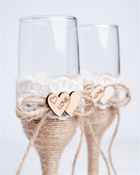 Wedding Rustic Toasting Glasses And Cake Server Set Wedding Accessories