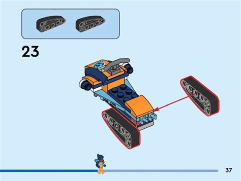 Lego Instructions For Set 60376 Arctic Explorer Snowmobile City