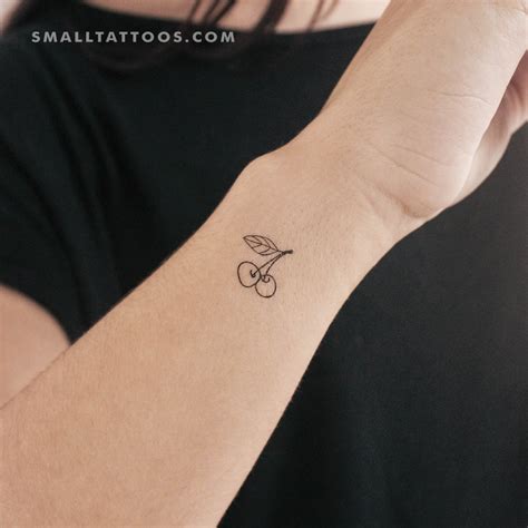 Cherry Wrist Tattoos Watercolour Cherry Blossom Design A — Lch