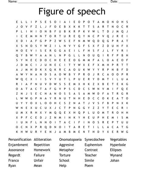 Figure Of Speech Word Search Wordmint