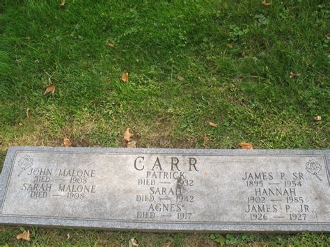 James Patrick Carr Sr 1895 1954 Find A Grave Memorial