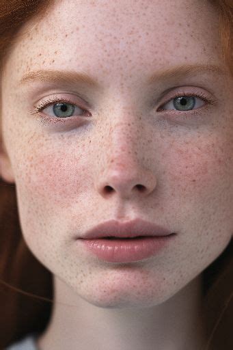 Free Image Close Up Of Woman With Freckles And Pale Skin Premium