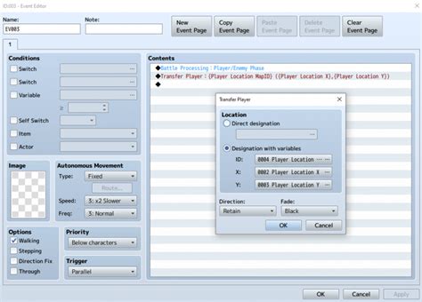 Help Trying To Transfer Character Based On Variables Rpg Maker Forums