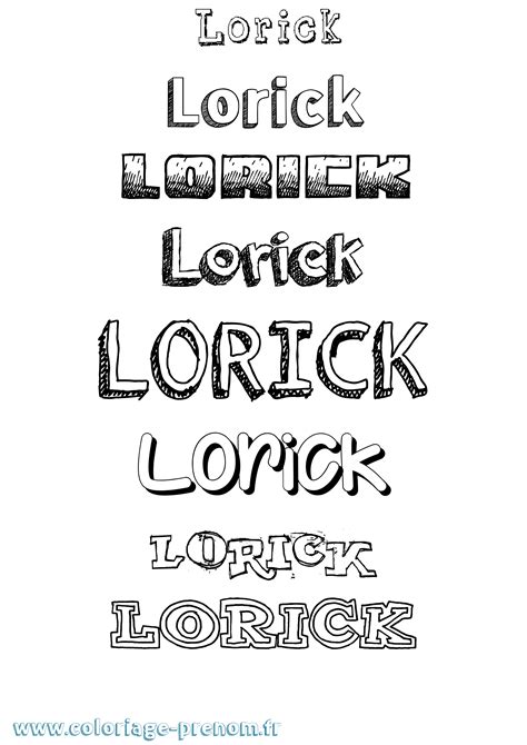 Coloriage Du Prénom Lorick à Imprimer Ou Télécharger Facilement