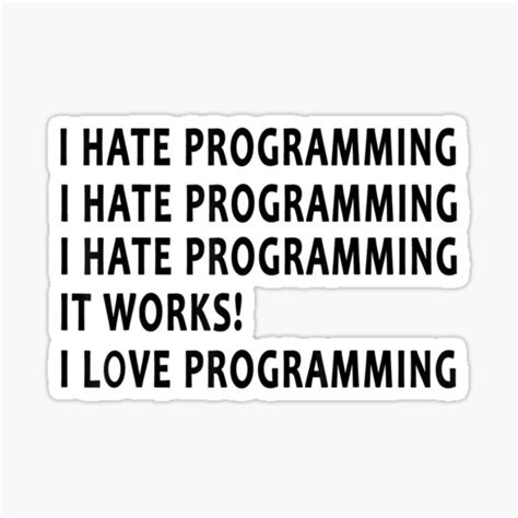 I Hate Programming Sticker For Sale By Najmatayib Redbubble