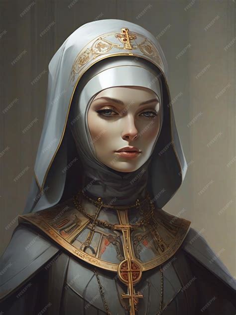 Premium Photo A Glamorous Medieval Nun