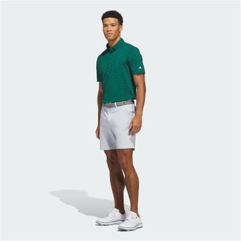 Adidas Ultimate365 Micro Print Polo Shirt Green Free Shipping With