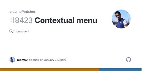Contextual Menu Issue Arduino Arduino GitHub