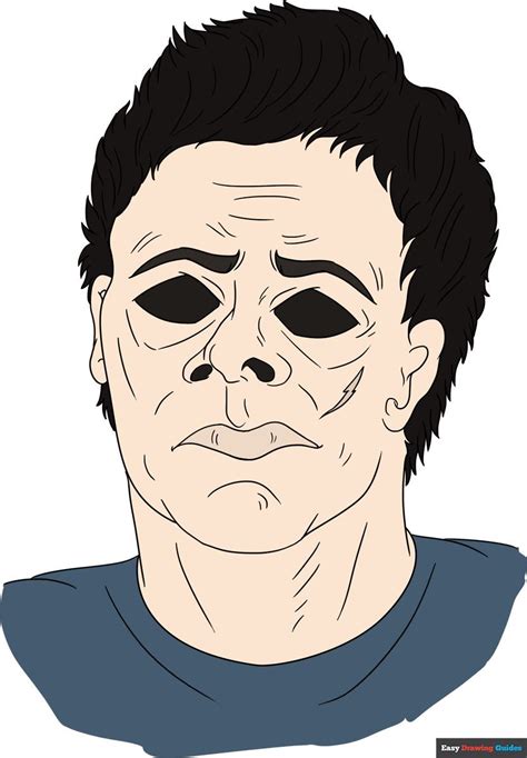 How To Draw Michael Myers From Halloween Really Easy Drawing Tutorial
