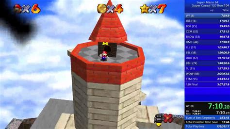 Super Mario 64 Speedrun 120 Star 25524 Youtube