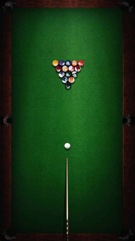 Download Pool Table Cue And Balls Wallpaper
