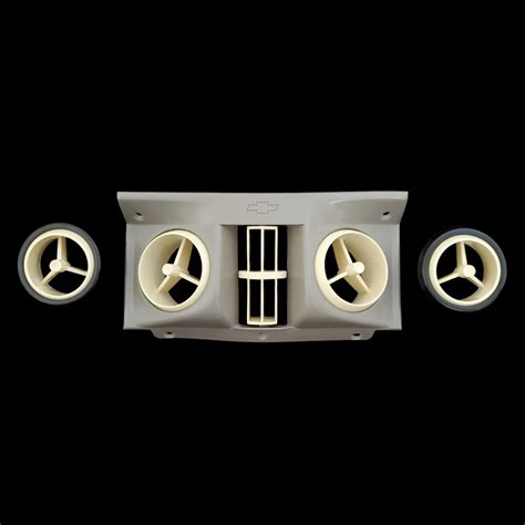 6465 “medium Fawn” Center Ac Vent Assembly 1 Pair Of 2 Side Vents