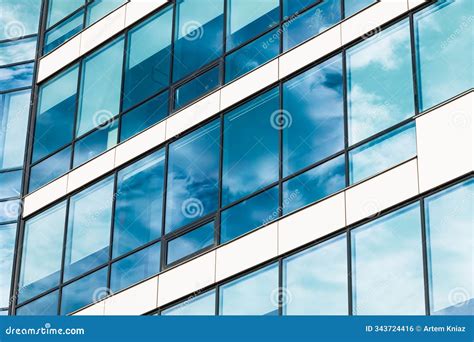 Glass Facade Architecture Modern Building Frame Work Pattern Perspective Smooth Wall Surface