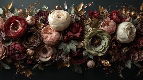 Free Luxurious Floral Elegance Image Florals Luxury Burgundy