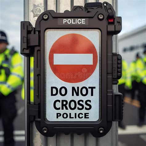 Ai Generated Illustration Of A Police Sign With Text Do Not Cross