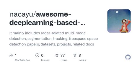 Github Nacayuawesome Deeplearning Based Radar Perception It Mainly Includes Radar Related