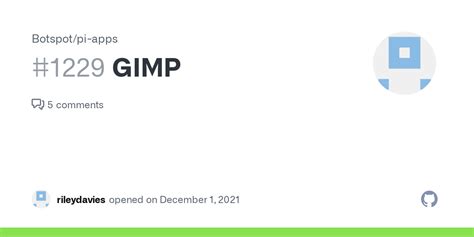 gimp · issue 1229 · botspot pi apps · github