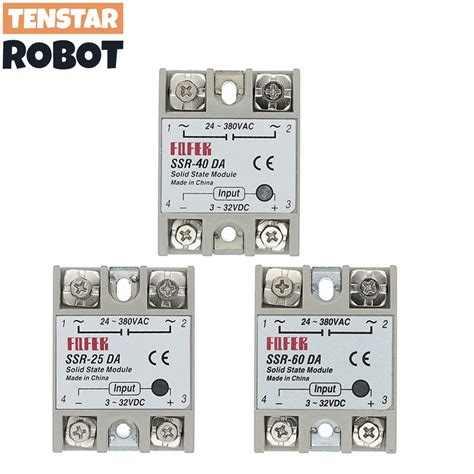 Ssr 40da 25da 60da Dc To Ac Solid State Relay Module Temperature Controller 24v 380v 40a 250v