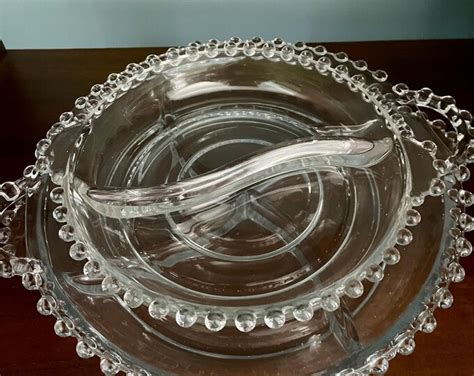 Imperial Glass Candlewick Glassware Set Of 3 Imperial Glass Candlewick