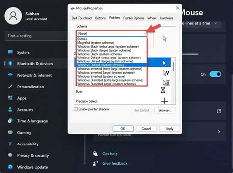 How To Change Mouse Cursor Pointer On Windows