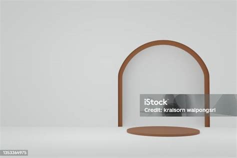 화이트 룸의 제품 스탠드 제품을위한 스튜디오 장면 최소한의 디자인 3d 렌더링 0명에 대한 스톡 사진 및 기타 이미지 0명 3차원 형태 강단 Istock