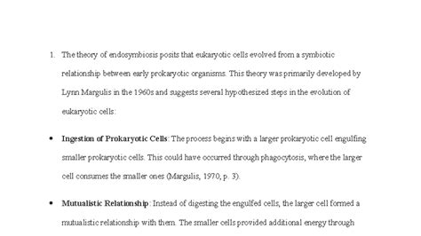 Endosymbiotic Theory Evidence And Evolution Bio 101 Discussion Forum