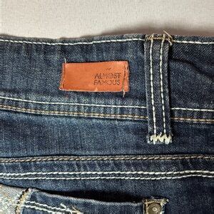 Almost Famous Jeans Almost Famous Dark Blue Low Rise Boot Cut Flare