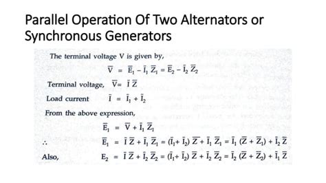 Parallel Operation Of Alternator Pptx Of Pokhara University Pptx