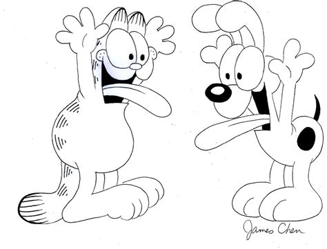 Garfield And Odie Coloring Pages 1000 Images About Garfield Coloring