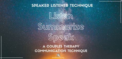 Speaker Listener Technique Arnab Datta Md Psychiatry