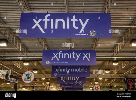 Falcon Heights Minnesota Xfinity Logos And Signs At Their Booth At