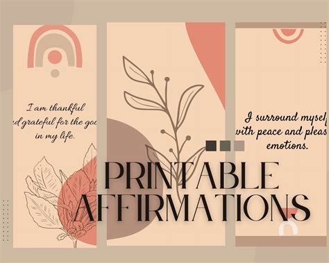Boho Affirmation Cards Printable Affirmations Boho Affirmation Deck