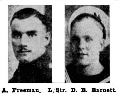 Sailor Barnett David Beresford Mexborough Sailor Killed Mexborough