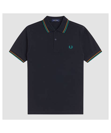 Mens Fred Perry M3600 Twin Tipped Polo Shirt Kular Fashion