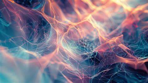 Abstract Network Background With Glowing Lines And Shapes A Vibrant Abstract Background