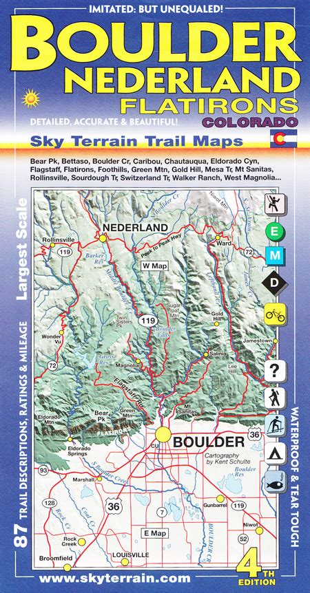 Boulder Nederland Co Topographic Recreation Map For Backpacking