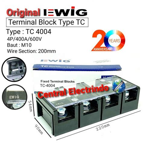 Jual Terminal Block Ewig Tc 400a 4pole Shopee Indonesia