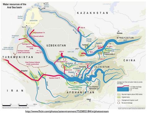 World Central Asian Rivers Syr Darya Amu Darya Zeravshan And Panj