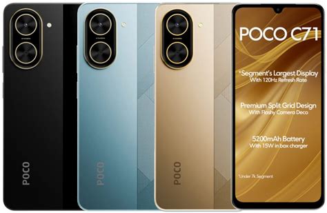 Poco C71 With 688″ 120hz Display 5200mah Battery Launched In India